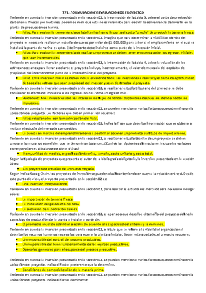 Formulacion y evaluacion de proyectos - Siglo 21 - Studocu