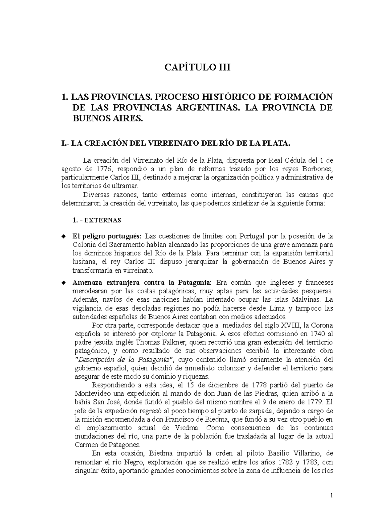 Unidad N°3. - MATERIAL DE CLASE - CAPÍTULO III 1. LAS PROVINCIAS ...