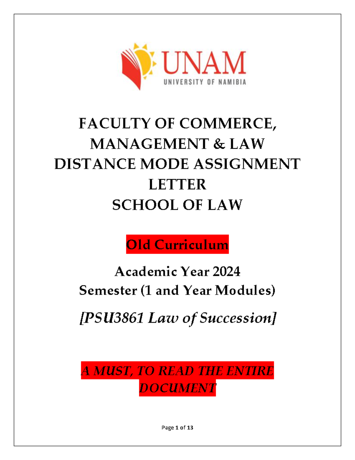 PSU3861 Assignment 1 and 2 - FACULTY OF COMMERCE, MANAGEMENT & LAW ...