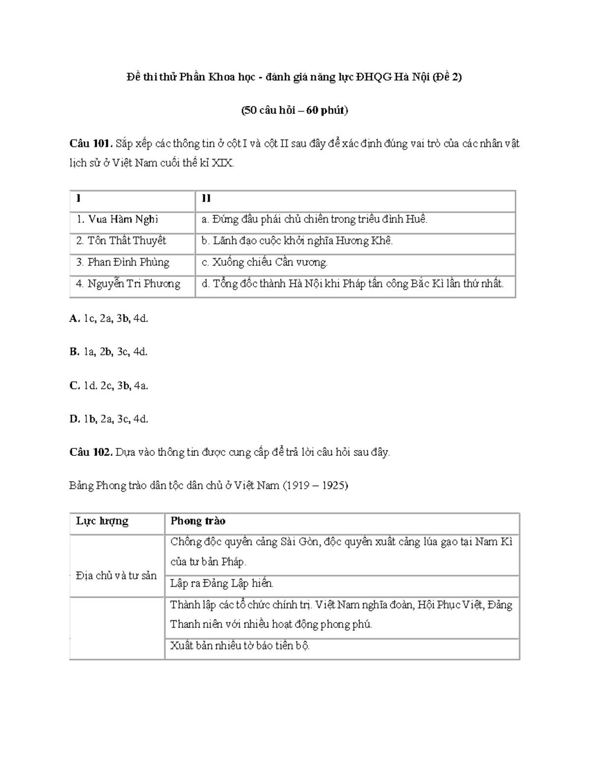 De thi thu dgnl dai hoc quoc gia ha noi de 2 phan khoa hoc - Đề thi thử ...