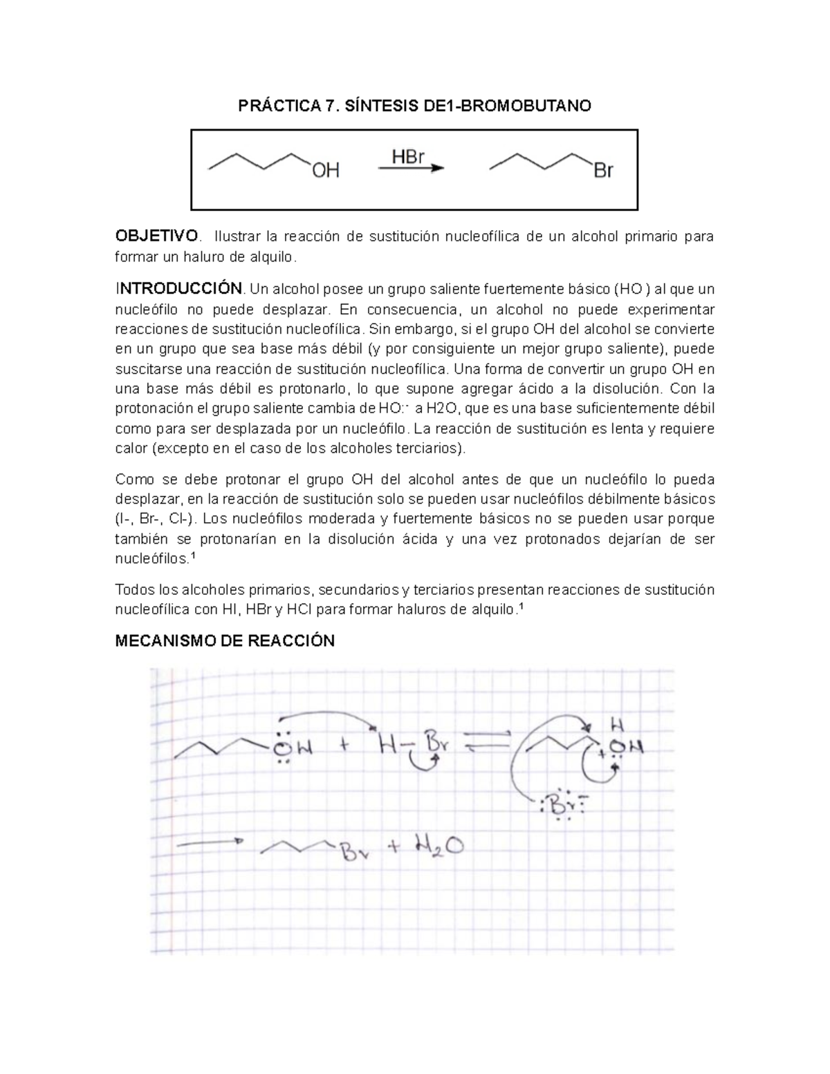 1-bromobutano - Síntesis de 1-bromobutano - PRÁCTICA 7. SÍNTESIS DE1 ...