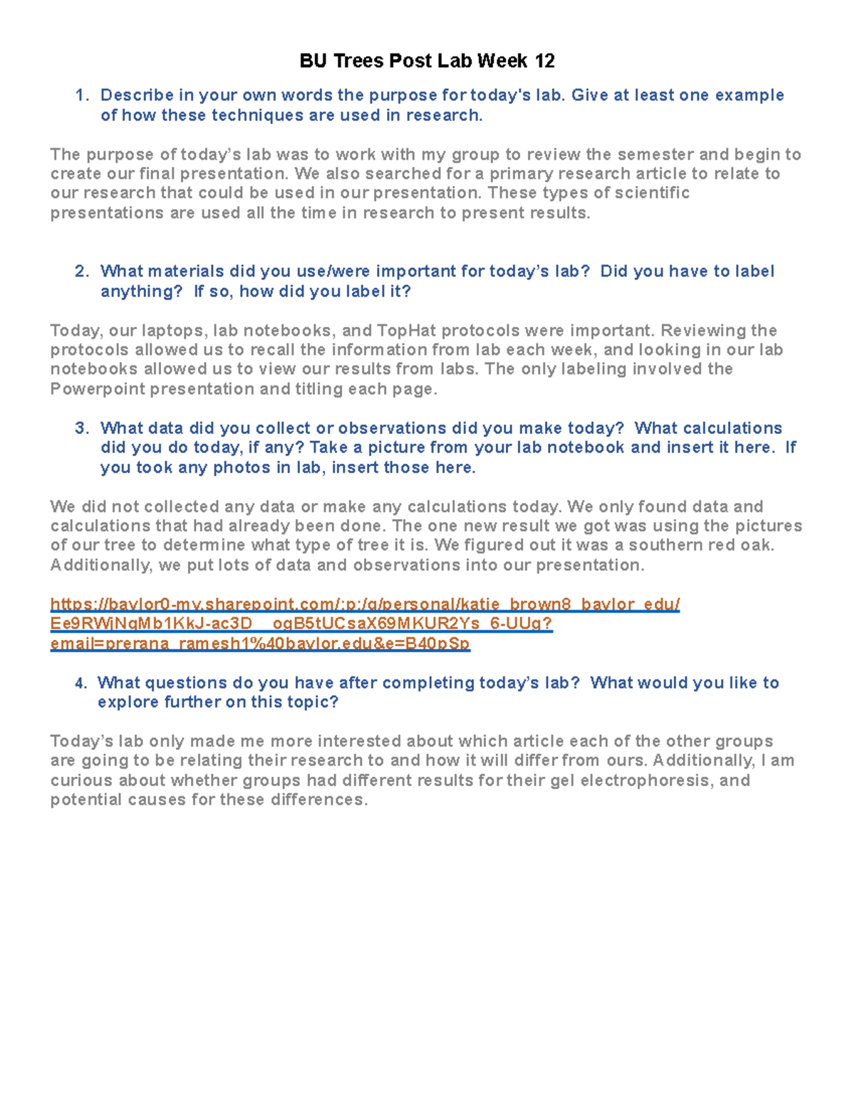 BU Trees Post Lab Week 12 - Give at least one example of how these techniques are used in ...
