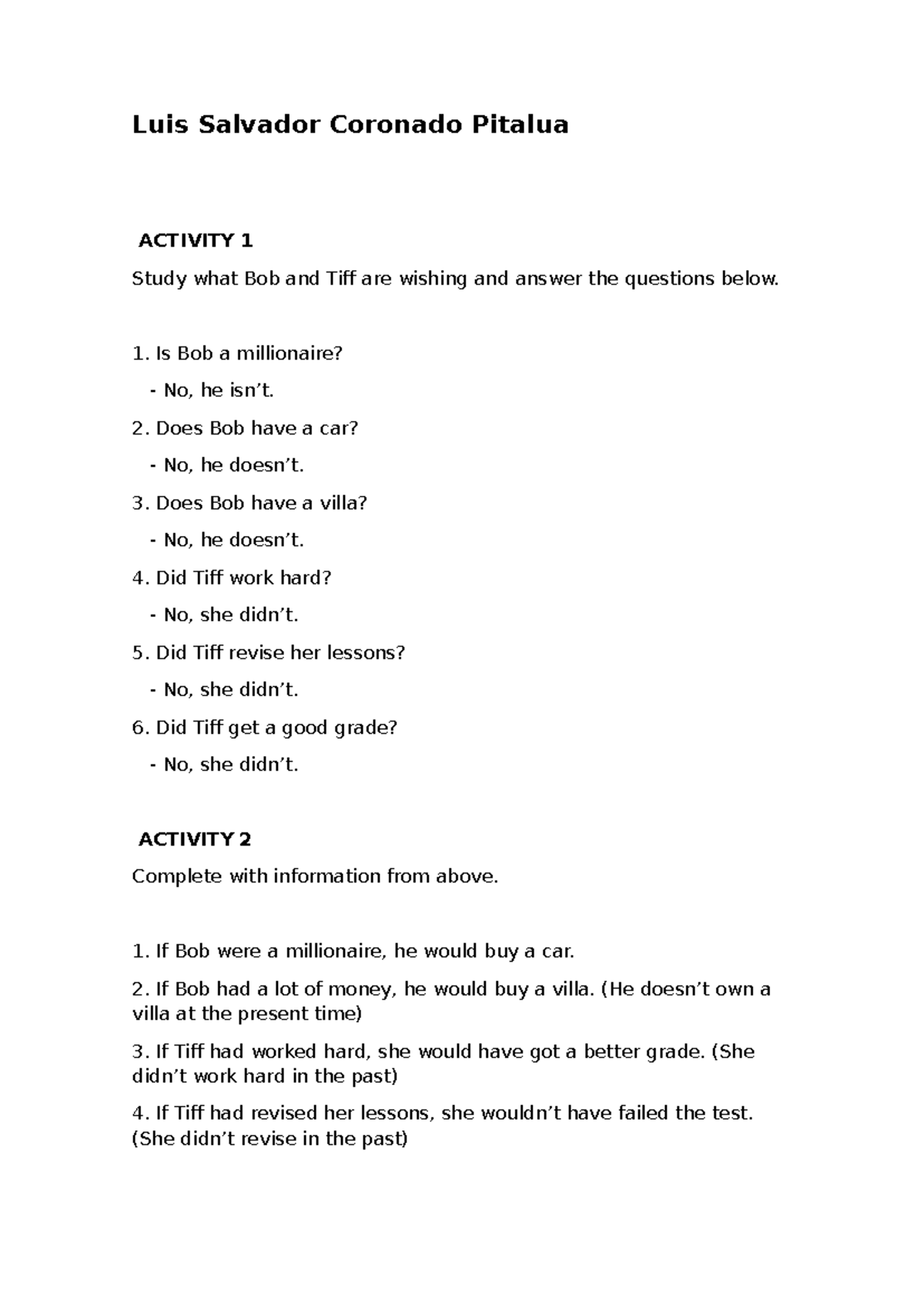ACTIVITY IN CLASS - Luis Salvador Coronado Pitalua ACTIVITY 1 Study ...