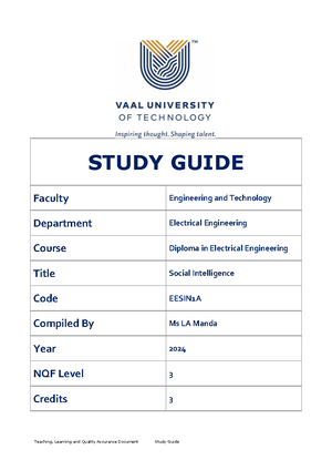 VUT - Engineering Skills 1 - Studocu
