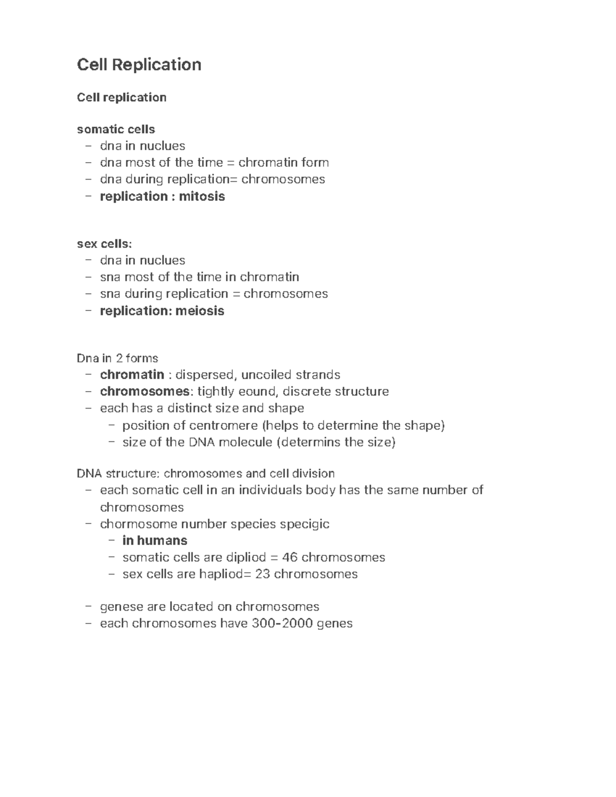 Cell Replication - – – – – – – – – – – – – – – – – – – – – Cell ...
