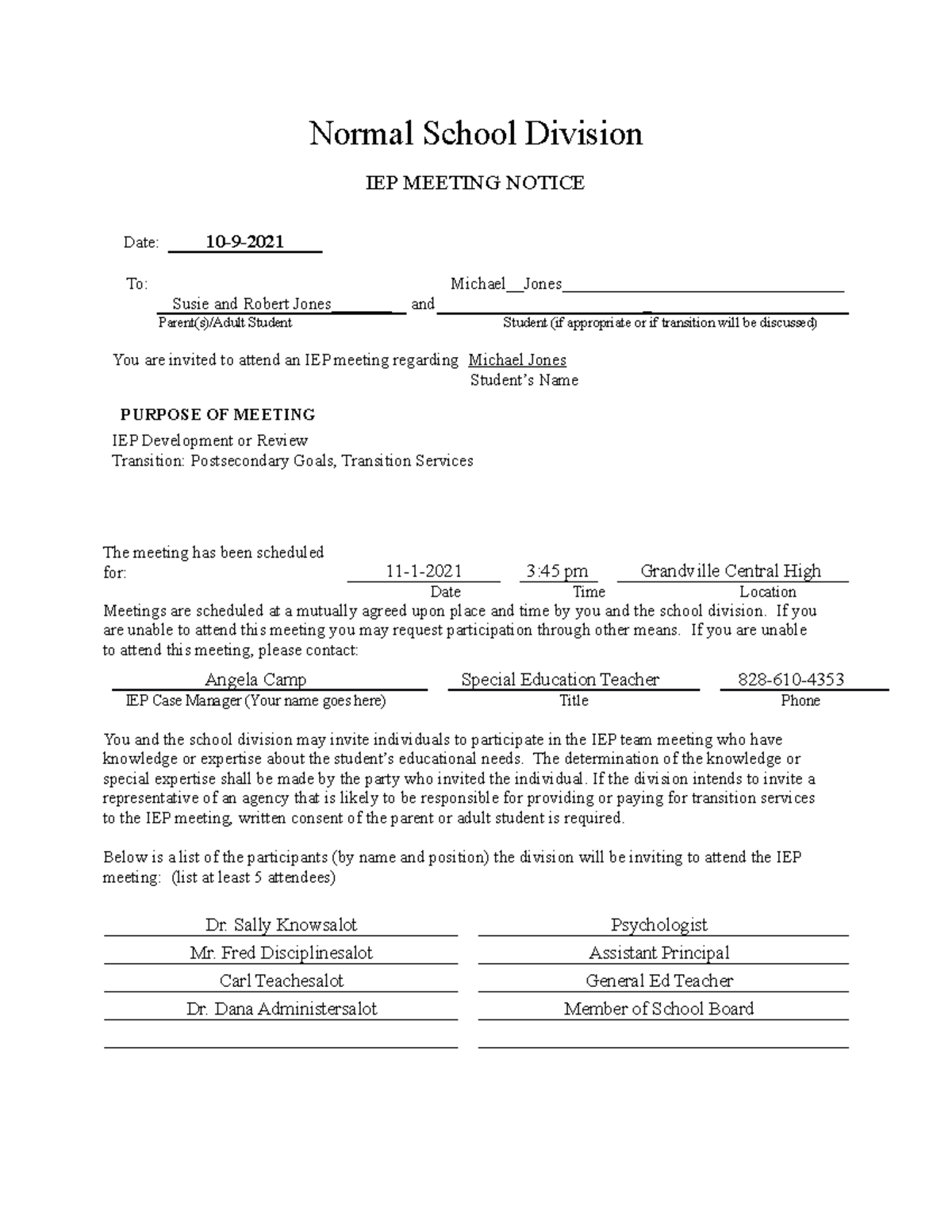 Individualized Education Plan Template (2) (1)-1-1 - Normal School ...