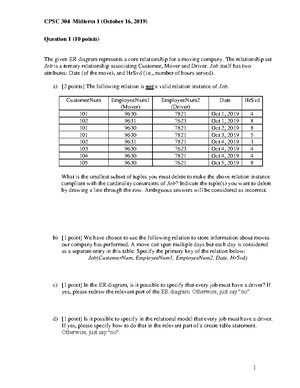 Relational algebra 2 answers - Here are some relations that exist in a database for a symphony ...