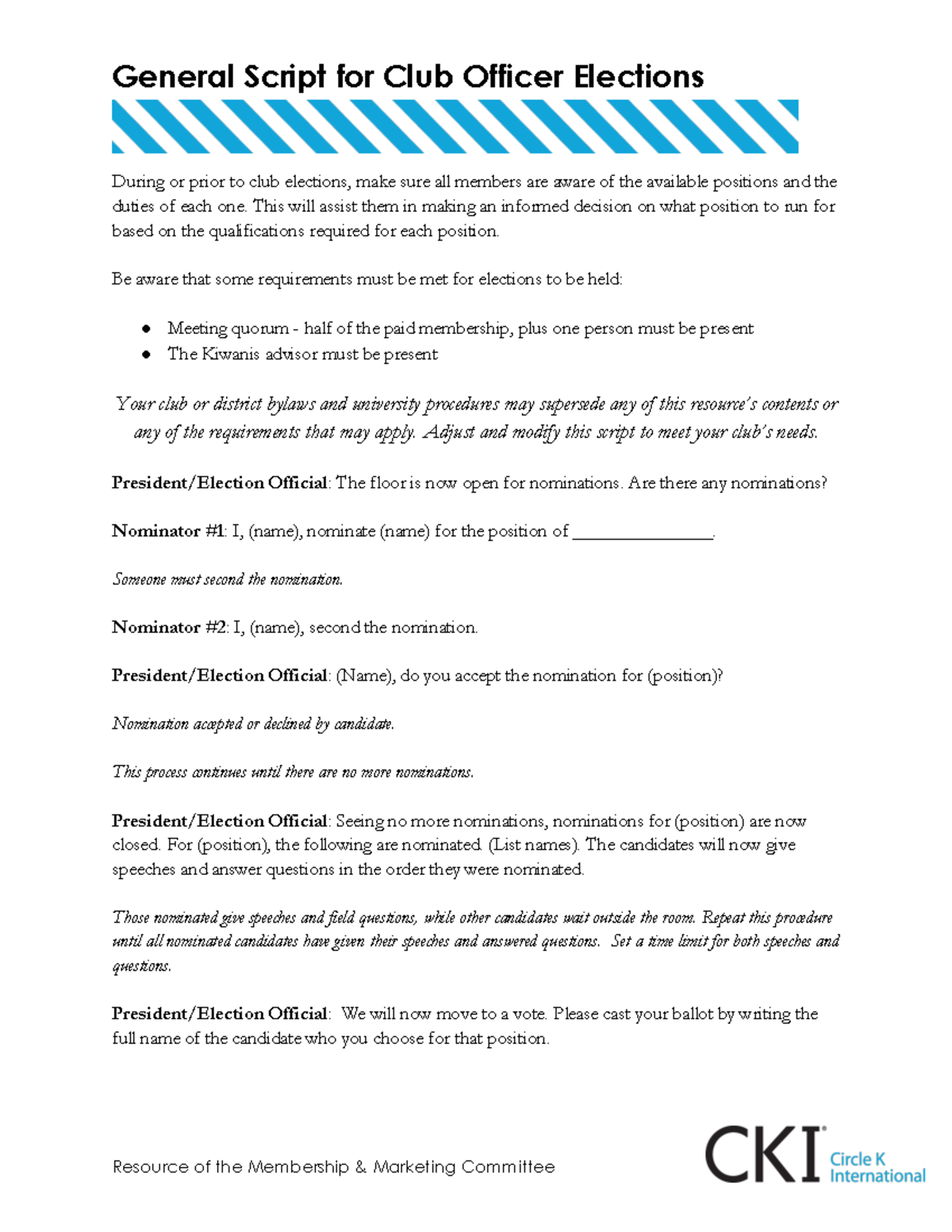 Club-Election-Script - General Script for Club Officer Elections ...