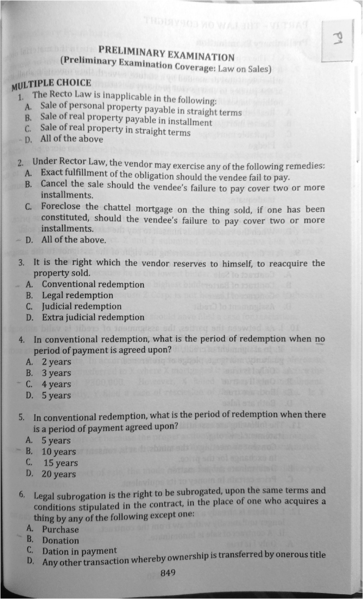 Rflib-Preliminary-Examination - PRELIMINARY EXAMINATION (Preliminary ...