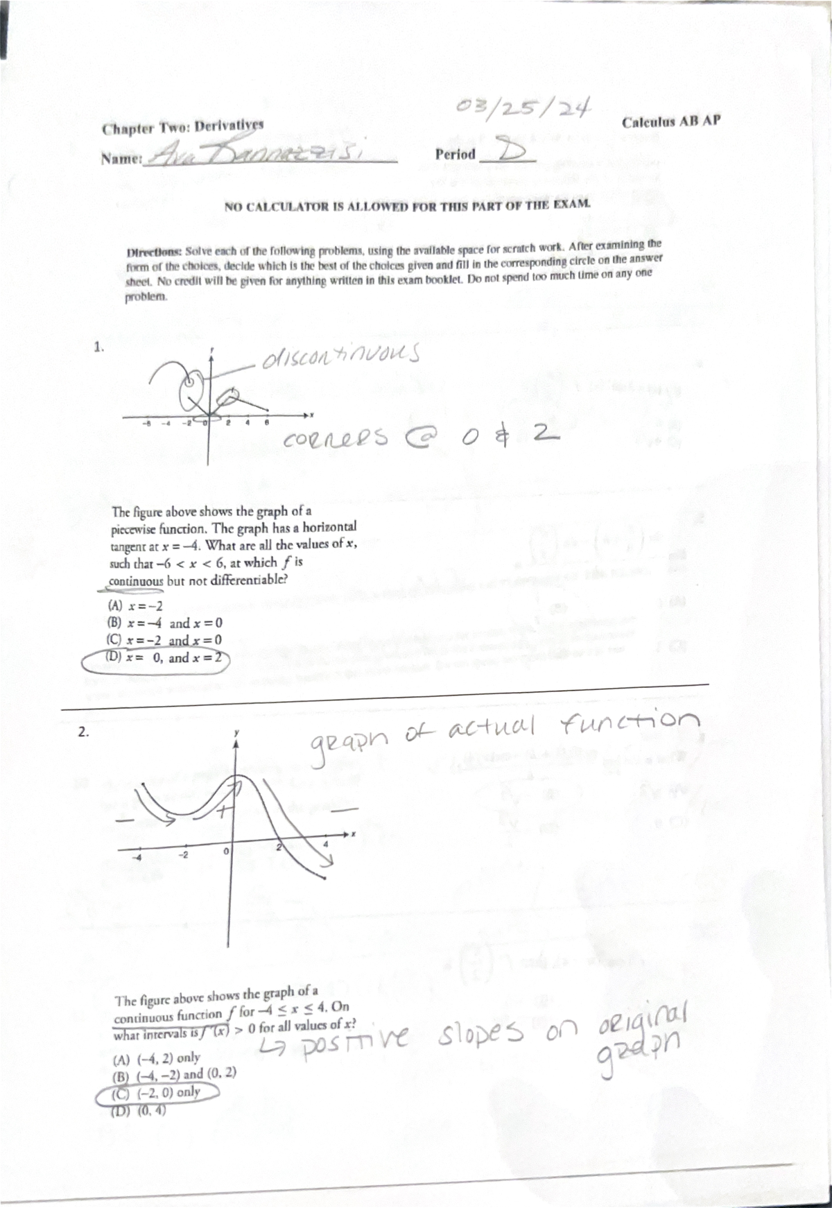 Ch 2 Ap exam Review - math - Studocu