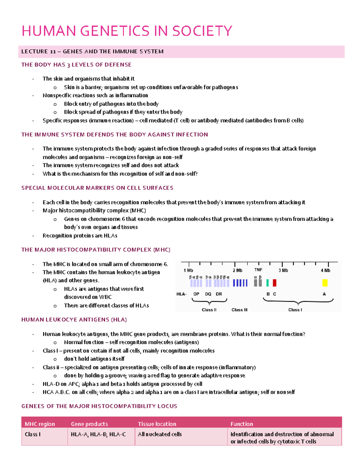 HGS lecture 11 - HUMAN GENETICS IN SOCIETY L E C T U R E 1 1 – G E N E ...