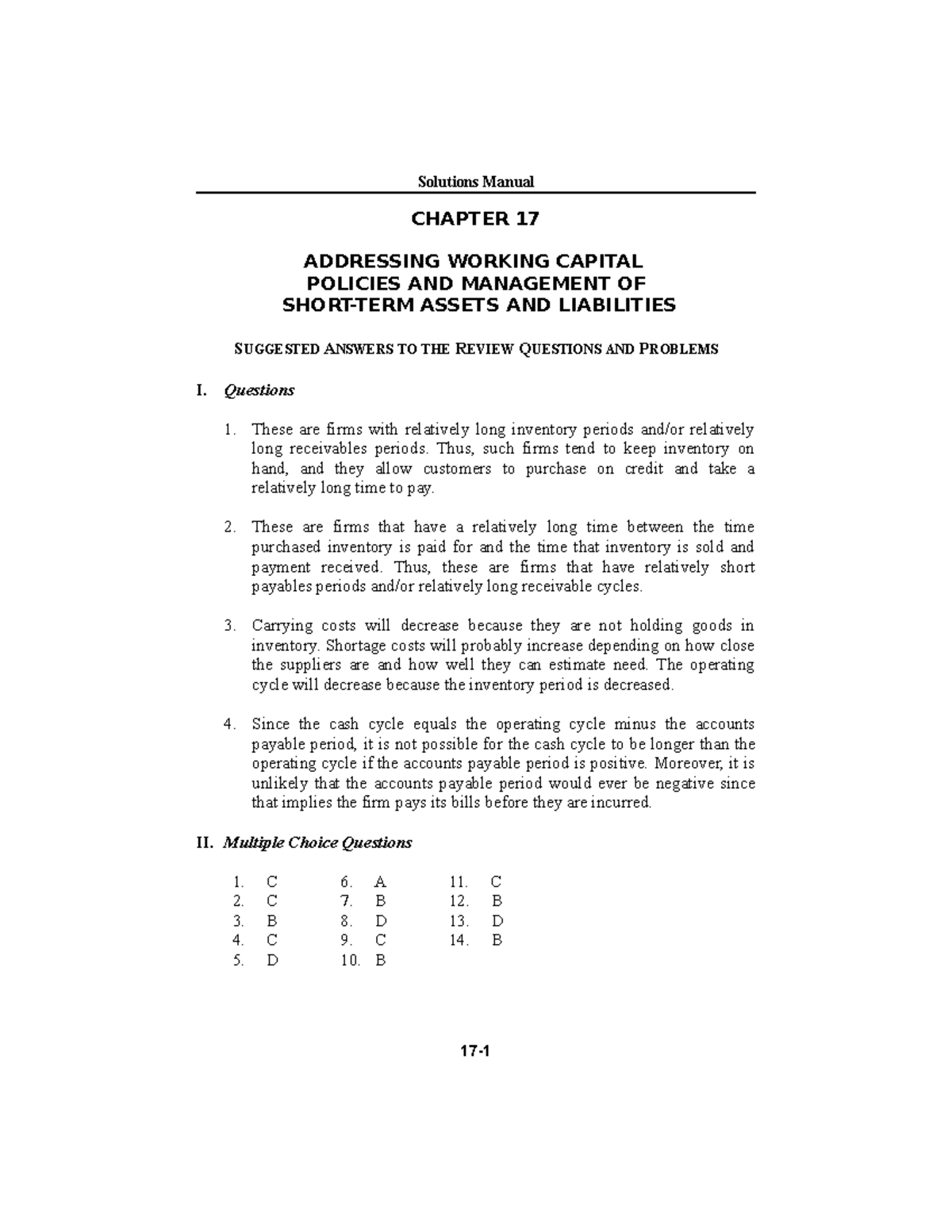 255539495 Chapter 17 Answer - Solutions Manual CHAPTER 17 ADDRESSING ...