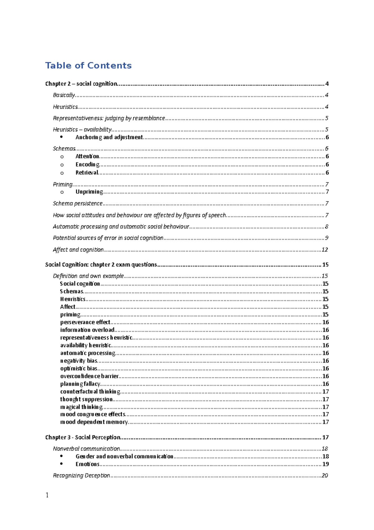 Exam Notes Summarized - Table of Contents Chapter 2 – social - Studocu