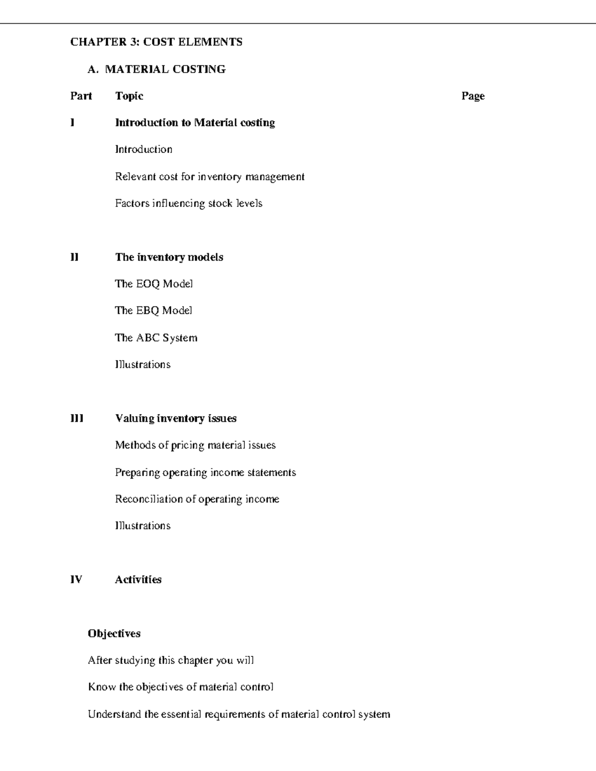 Material Costing - Relevant to BCOM students. - CHAPTER 3: COST ...