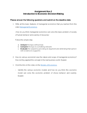 Mansci-18 Assignment No.2 Transportation - Assignment Nos. 4 ...