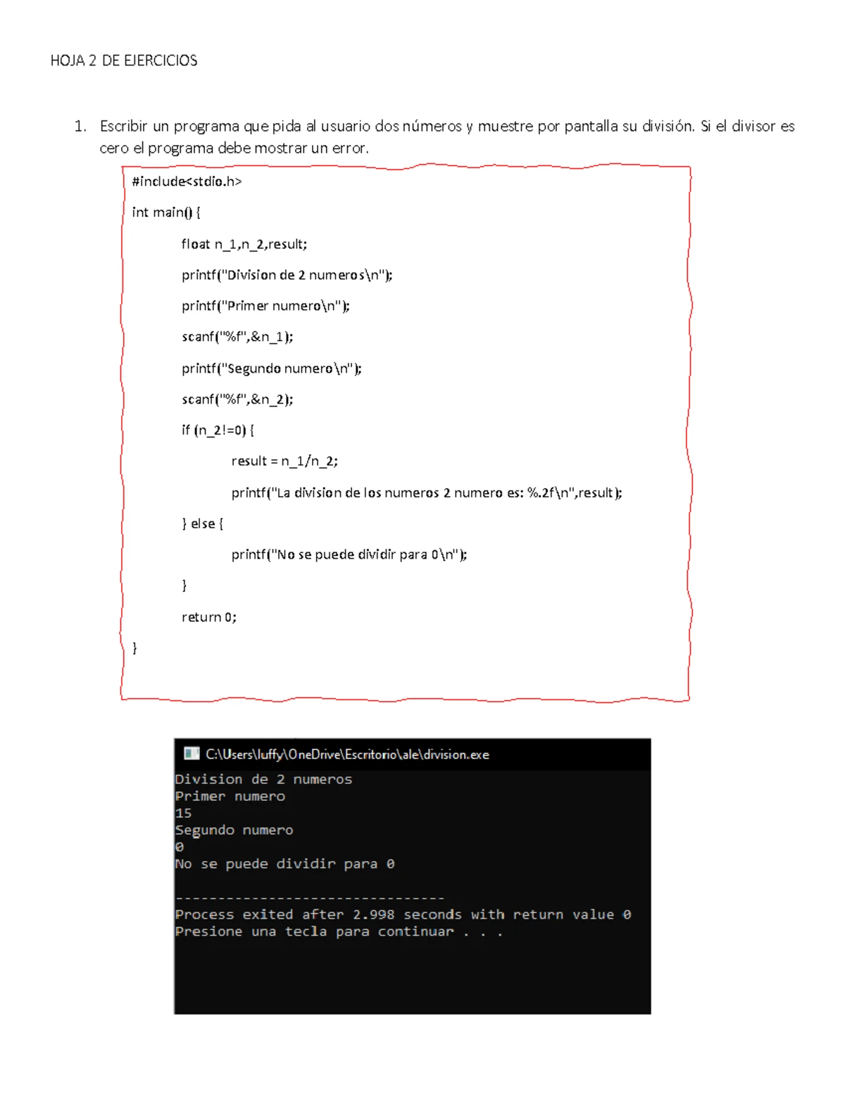 Hoja 2 Programación I 1-3 - Python - Sebastian Puya - Nombre: Sebastián ...