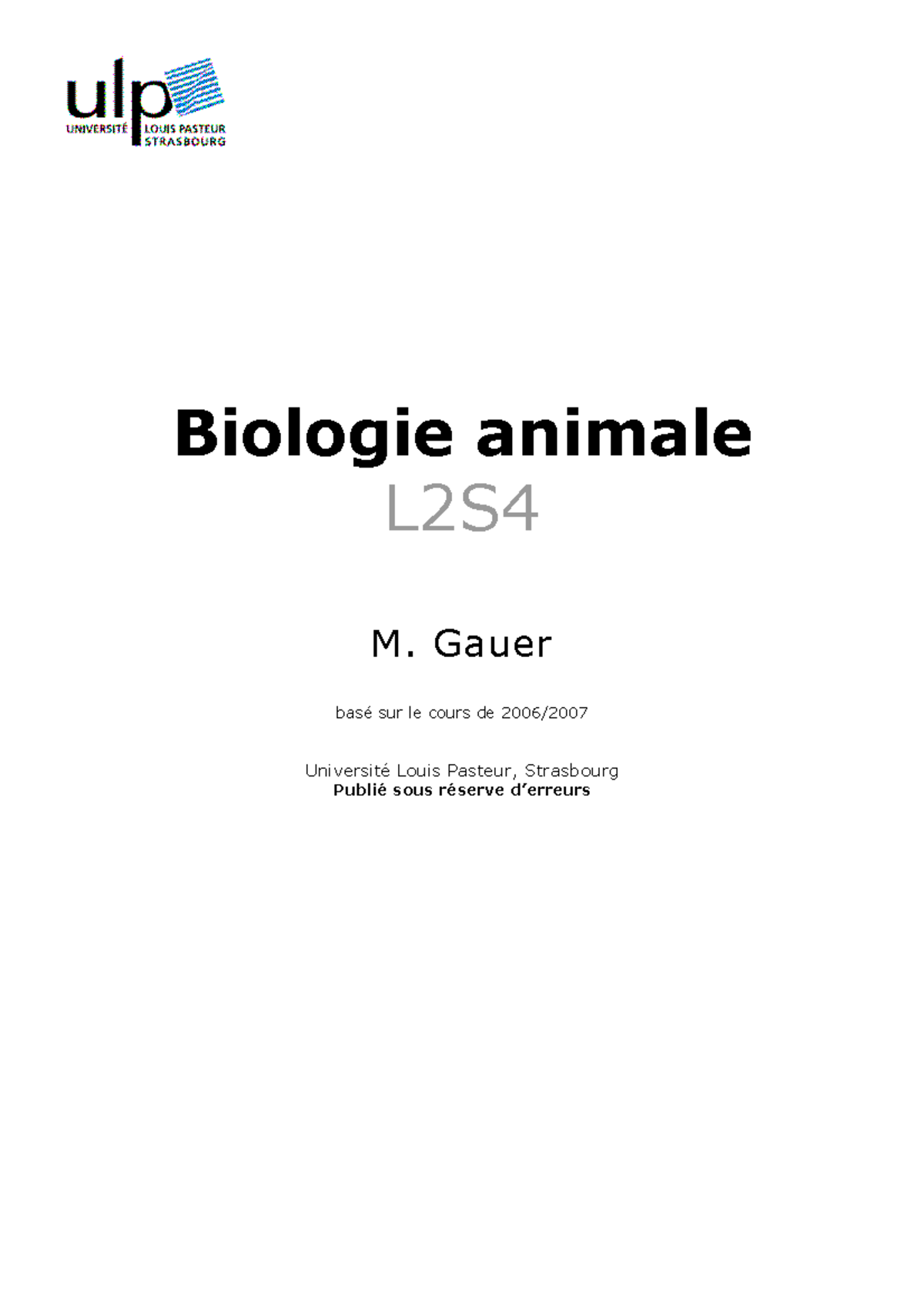 Biologie animale - PAM ...