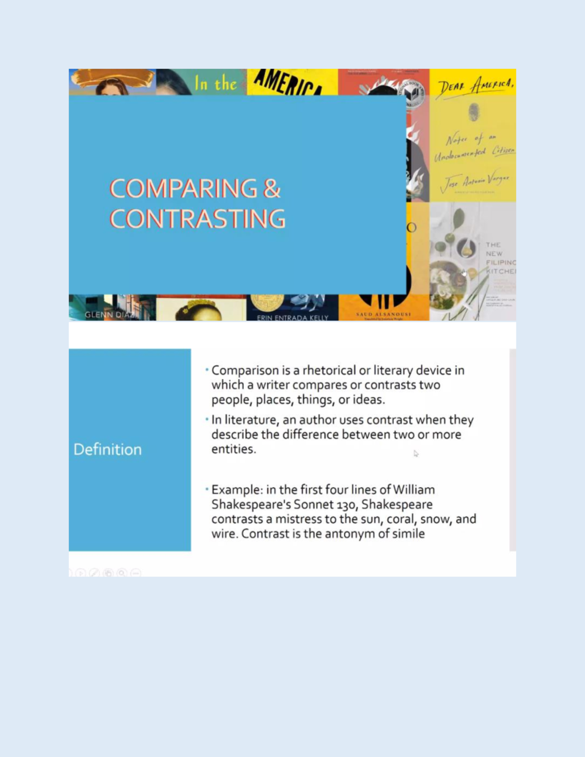 Comparing and Contrasting - 21st Century Literature - Studocu