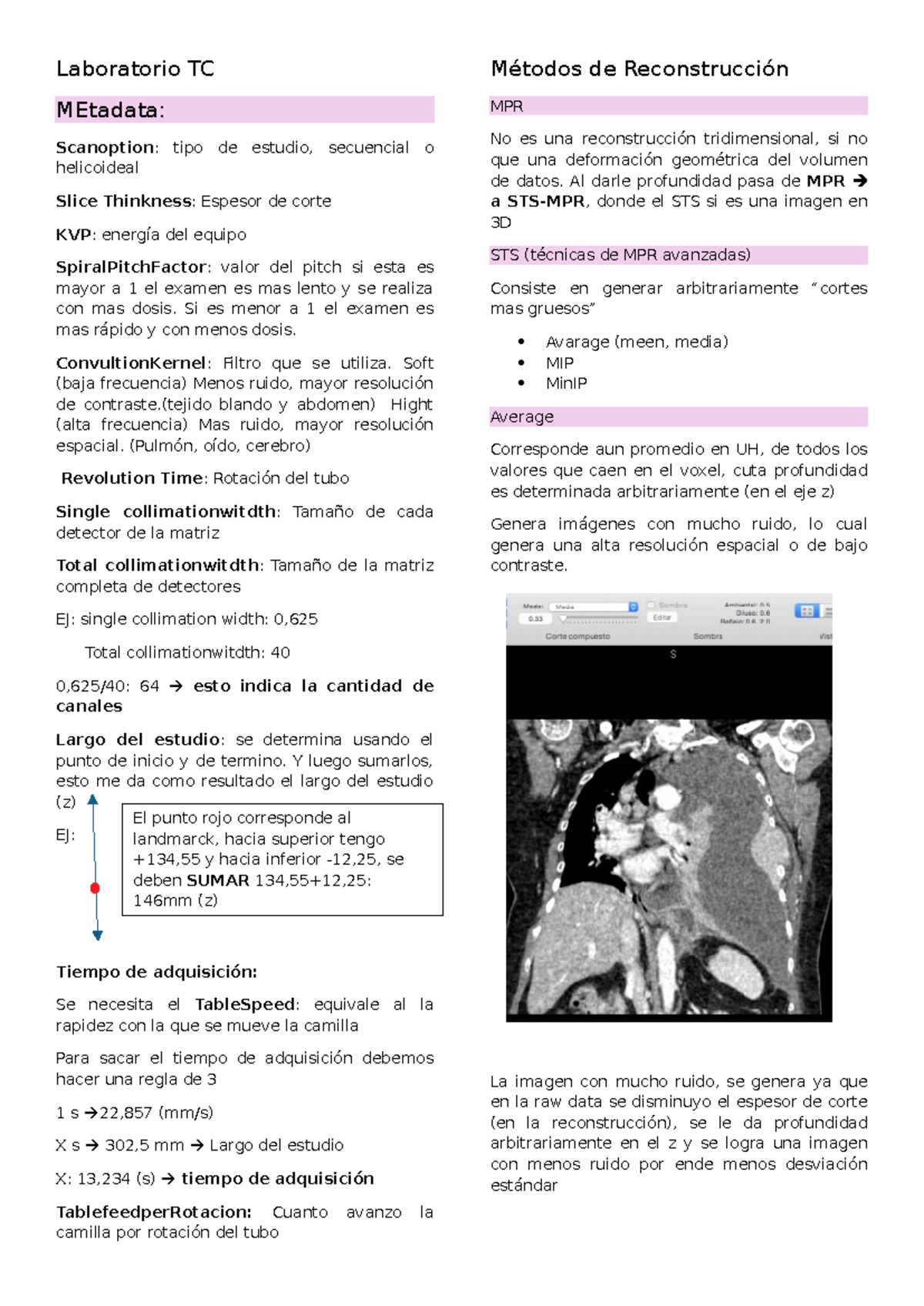 Tc lab - resumen solemne 1 Lab TC - Laboratorio TC MEtadata: Scanoption: tipo de estudio ...