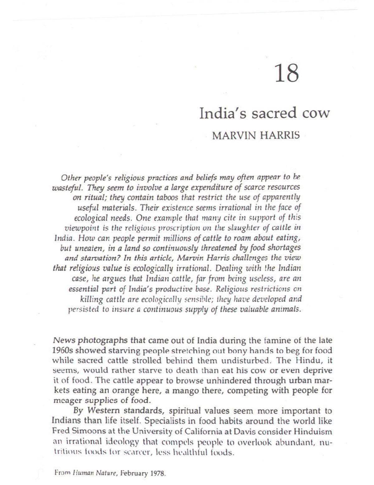 Harris-2 - Anthropology - 1021B - Studocu