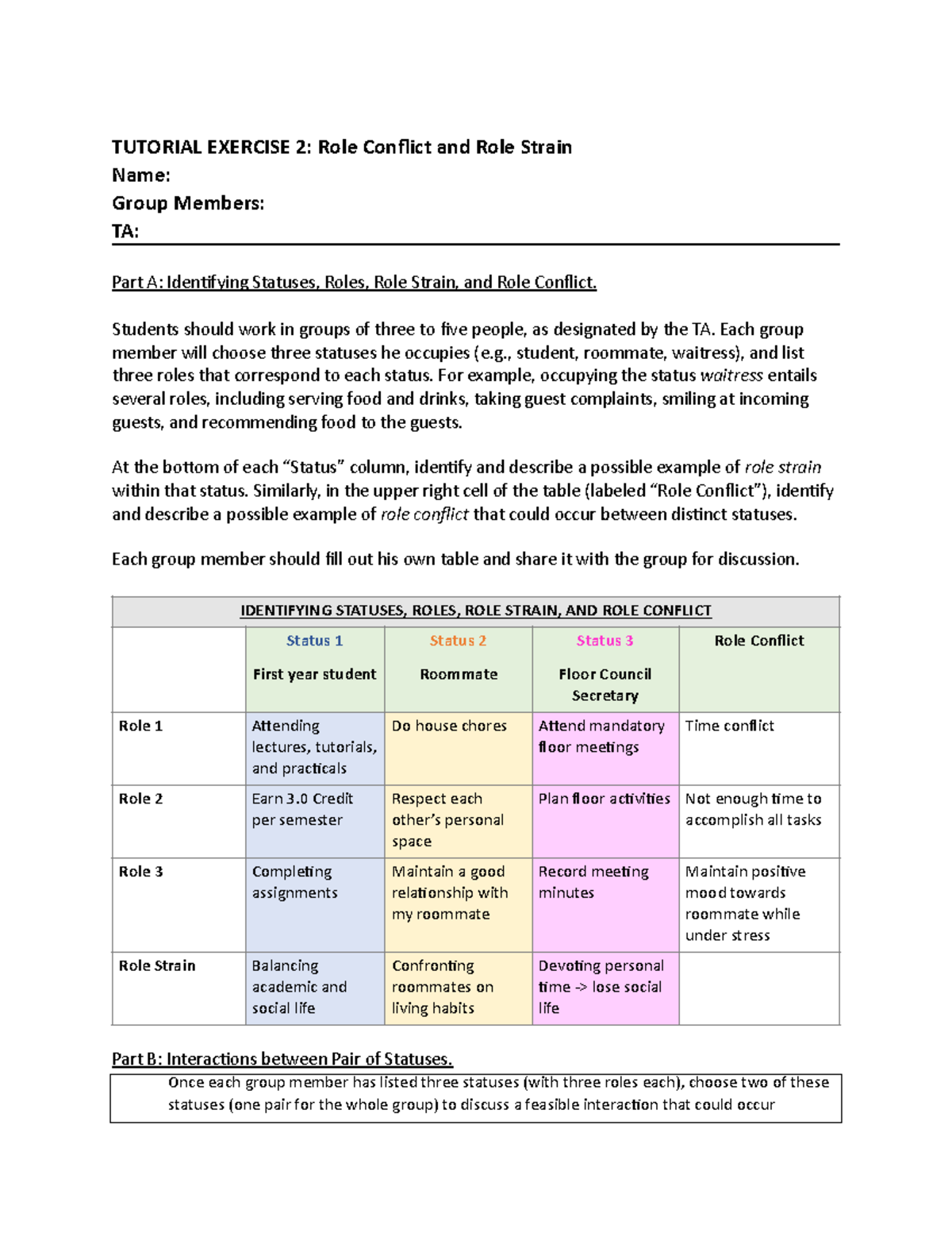 Untitled - Tutorial work about role strain and role constraint ...