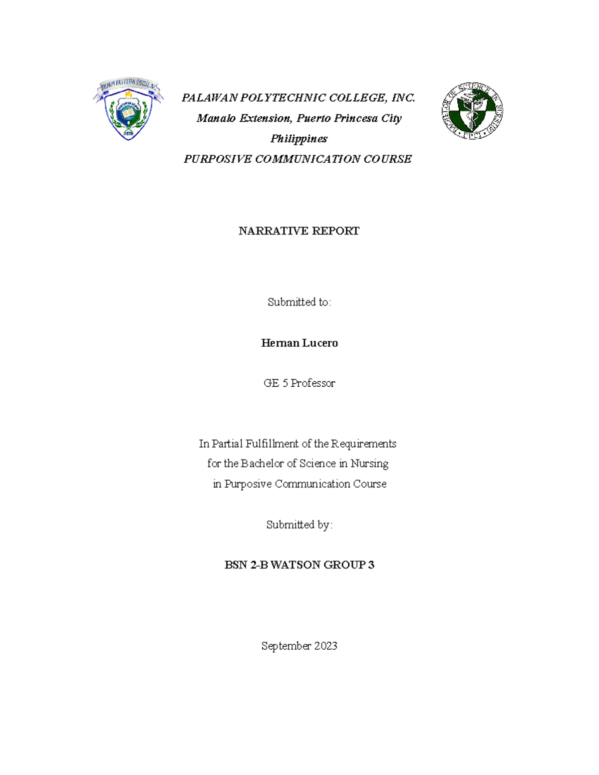 Palawan- Polytechnic- College - PALAWAN POLYTECHNIC COLLEGE, INC ...