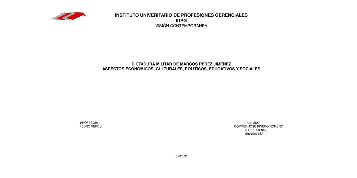 Infografía-Marcos Perez Jimenez - INSTITUTO UNIVERITARIO DE PROFESIONES ...