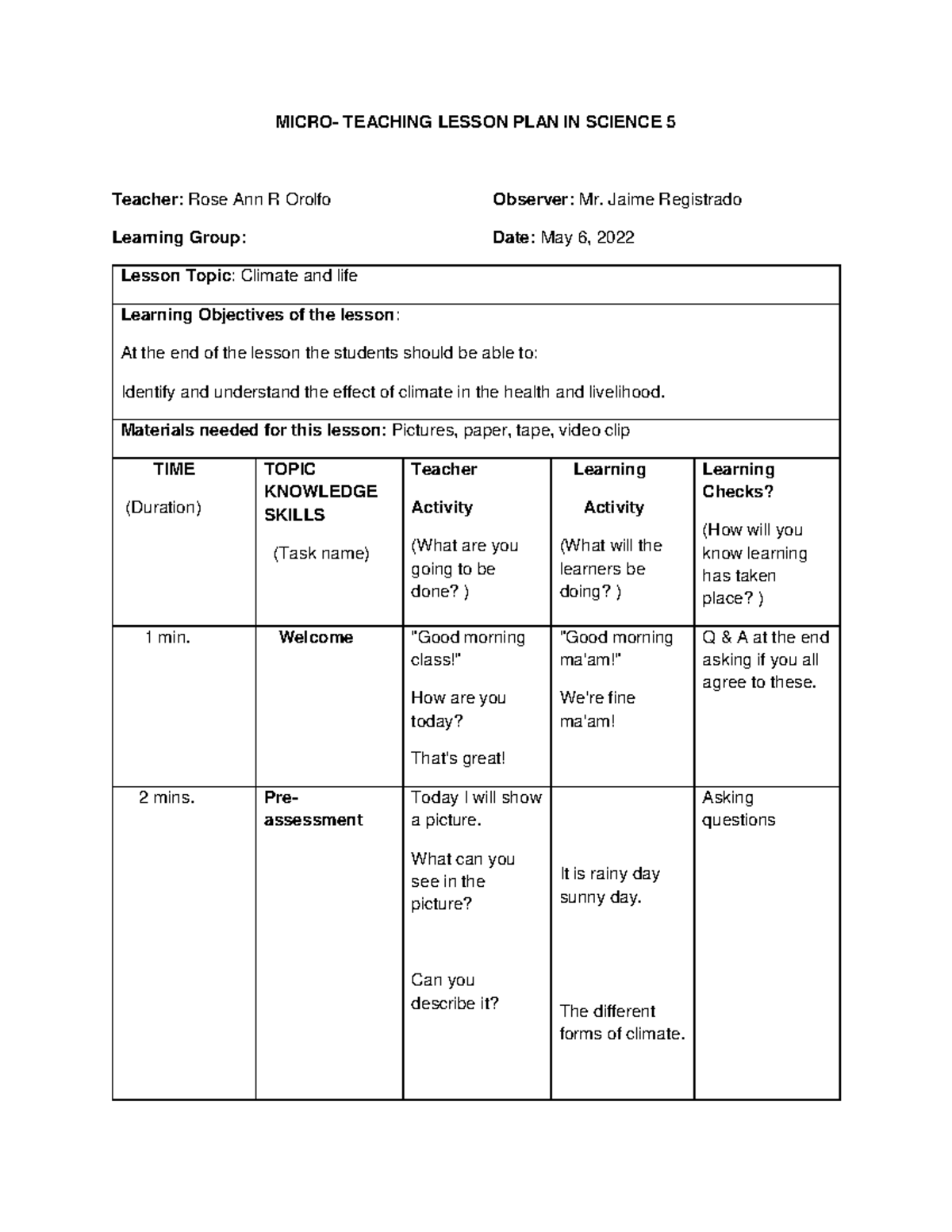 R.R. Orolfo-LPMicro-Teaching-BEED II-A - MICRO- TEACHING LESSON PLAN IN ...