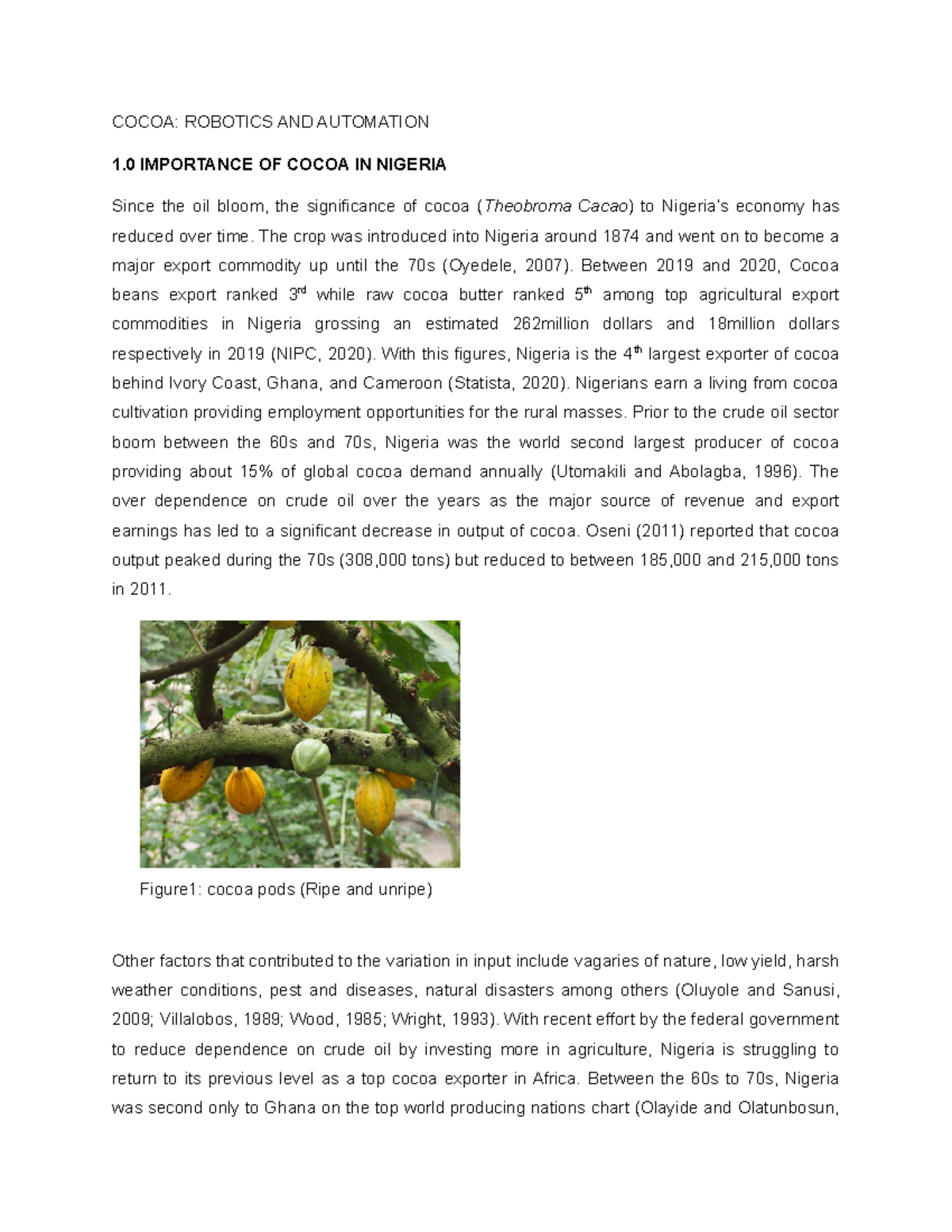 Cocoa Assignment latest - COCOA: ROBOTICS AND AUTOMATION 1 IMPORTANCE ...