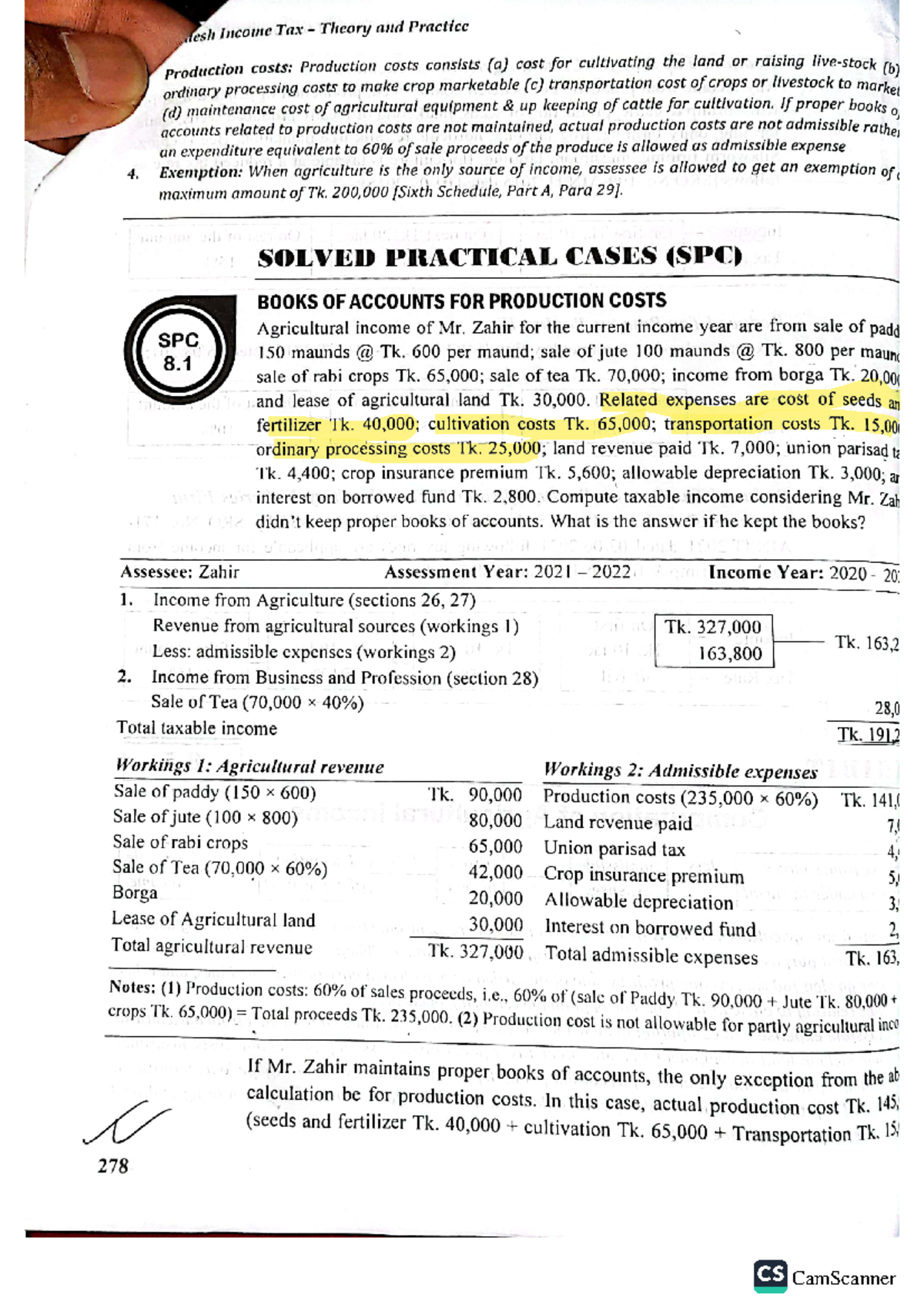 Taxation- Chapter-8 Agriculture - Accounting - Studocu