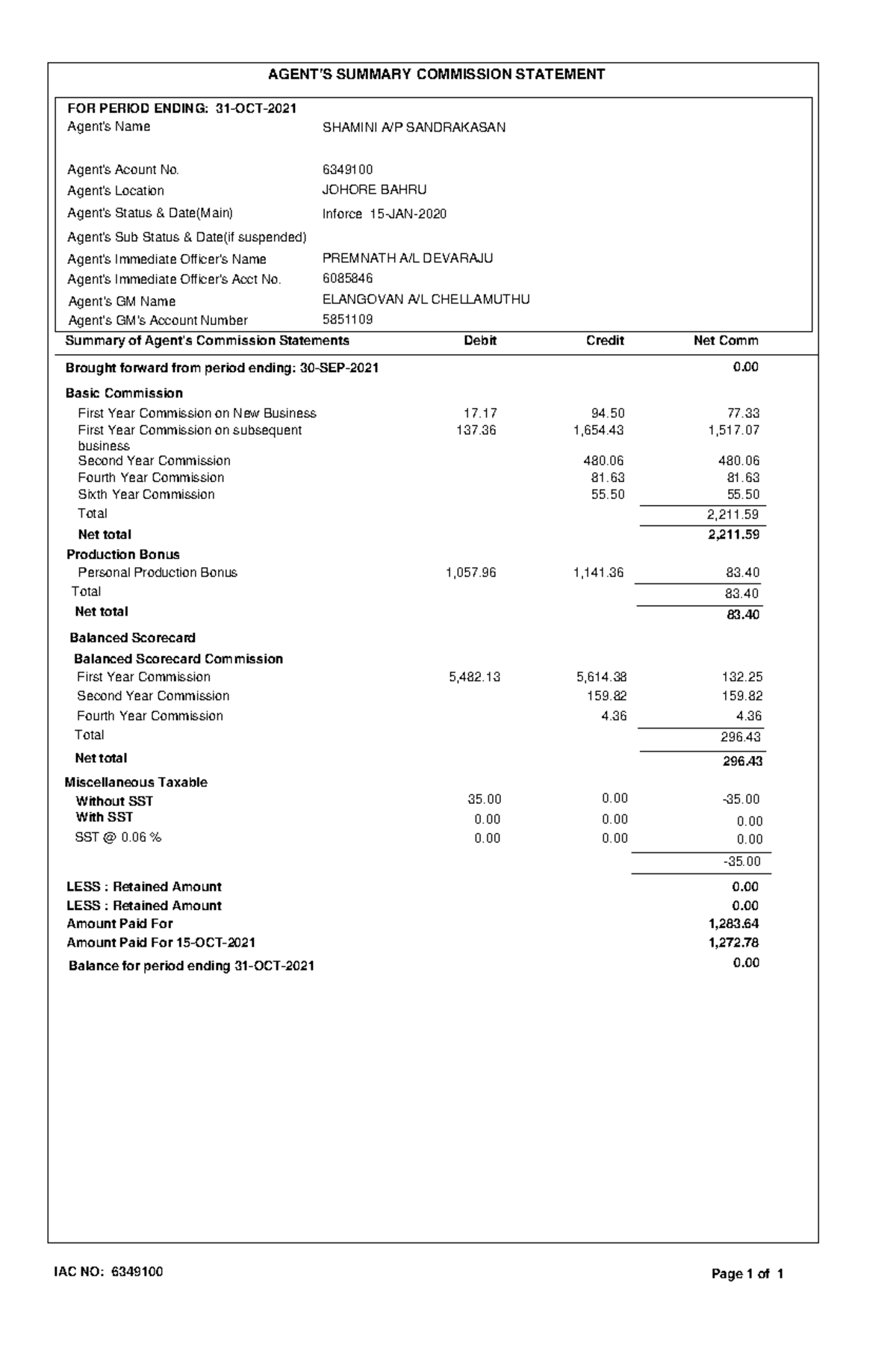 Bulan 10 2021 - Mathematics - IAC NO: 6349100 Page 1 of 1 Basic ...