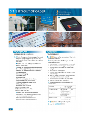 Speakout 3rd Edition B1 Student's Book Keys - Answer key Lead-in Grammar 1A 1 Are 2 did 3 have 4 ...