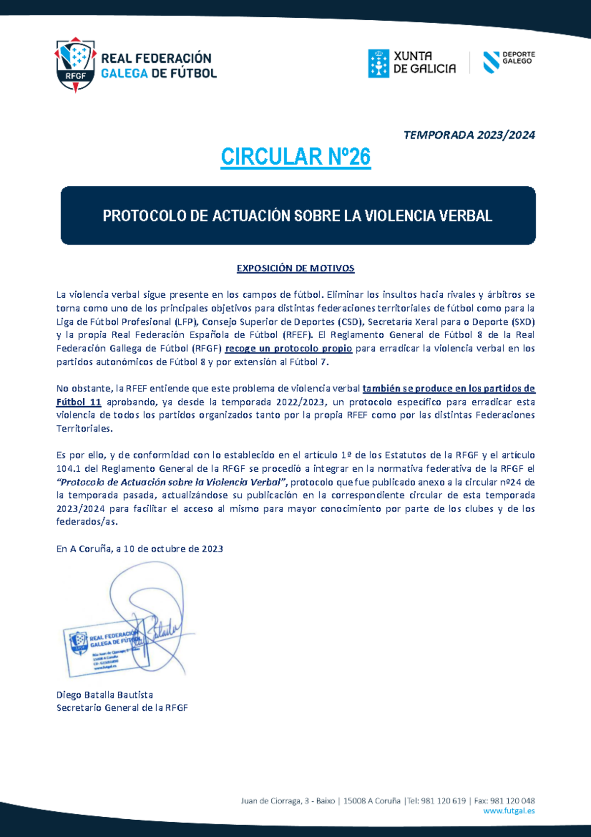 Circular 26 Protocolo actuaci n frente a la violencia verbal con anexo ...