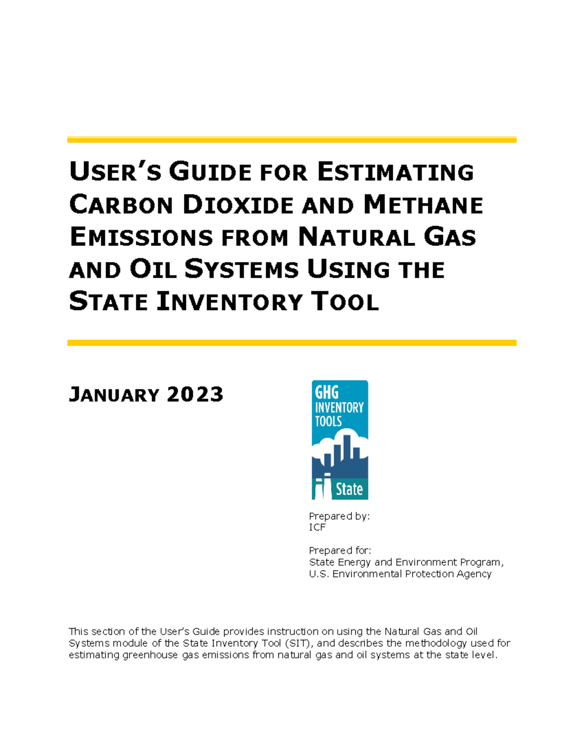 Natural gas and oil users guide - USER’S GUIDE FOR ESTIMATING CARBON ...