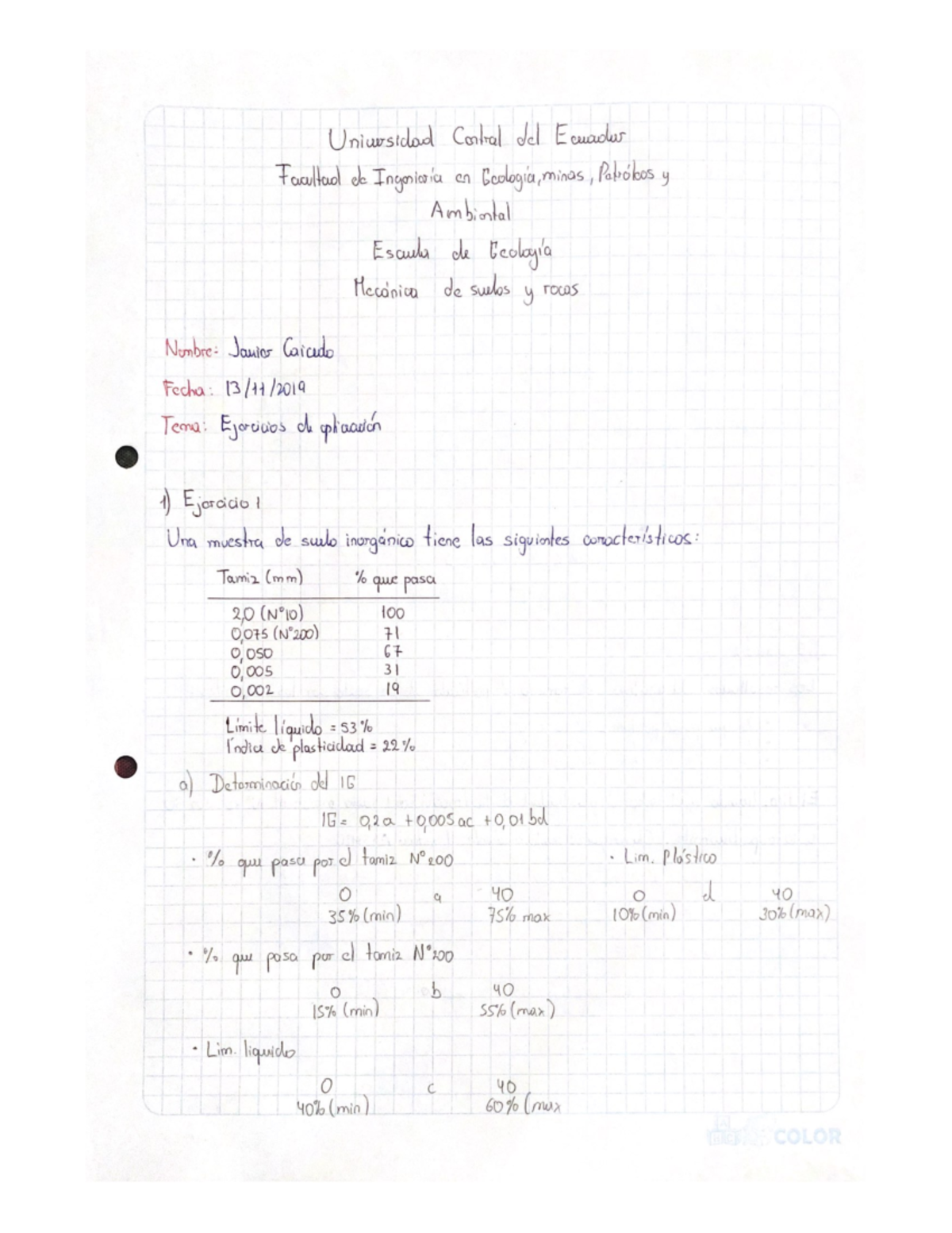 Caicedo Ejercicios Aashto - Universidad Contral del Ecuados Facultad dc Ingoiaria cn Ecologia ...