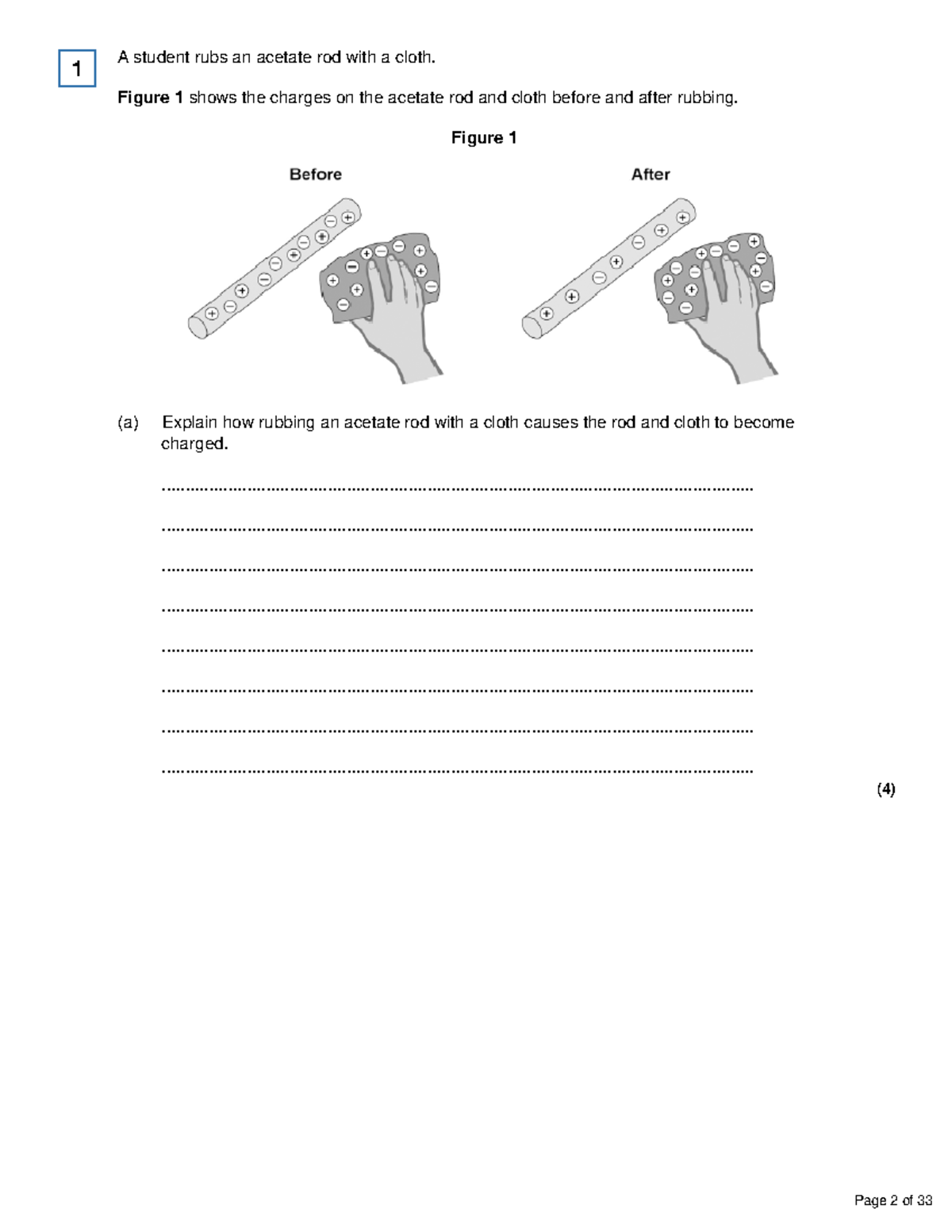 Static Electricity - its for working out stuff - A student rubs an ...