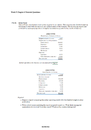 P9-19 answer - tutorial - Accounting For Strategic Management - Week 8 Chapter 9 Tutorial ...