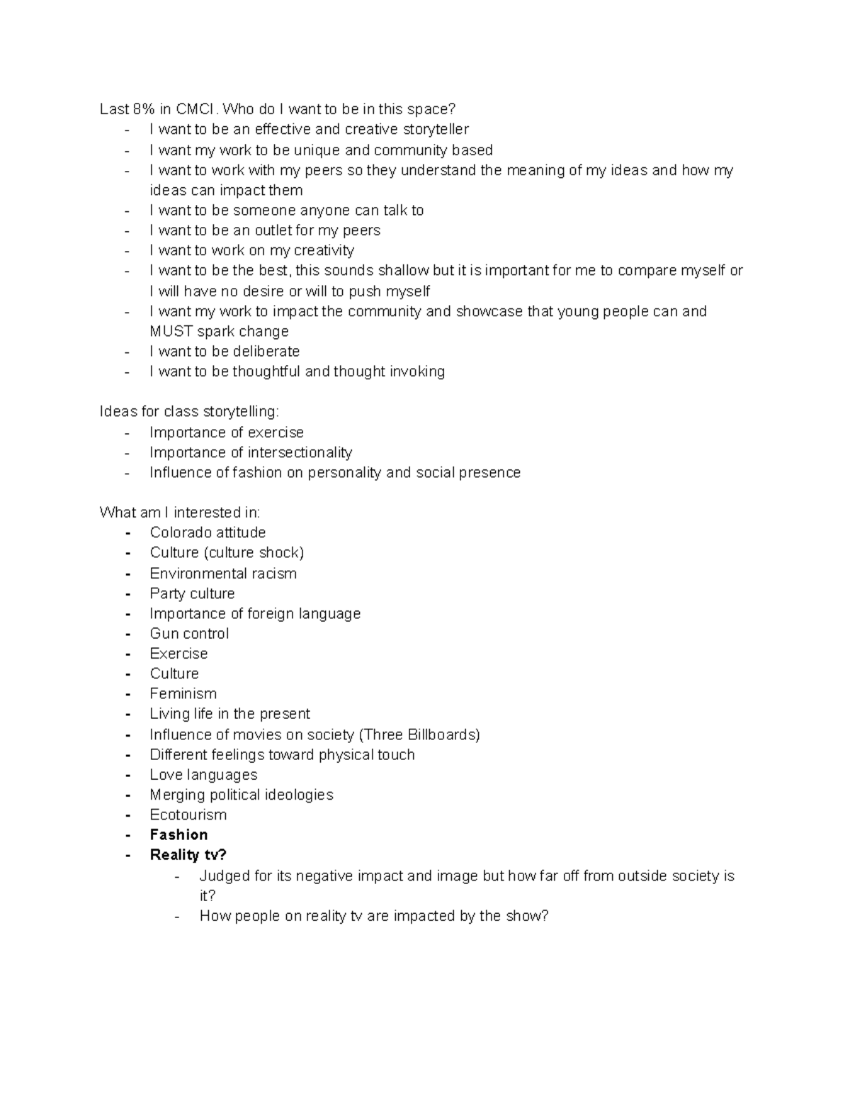 Last 8% - Samira Rajabi - Last 8% in CMCI. Who do I want to be in this ...