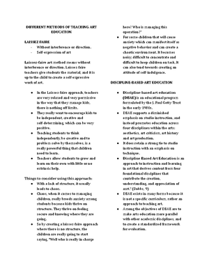 Methods and Strategies in Teaching Art Education - METHODS and ...