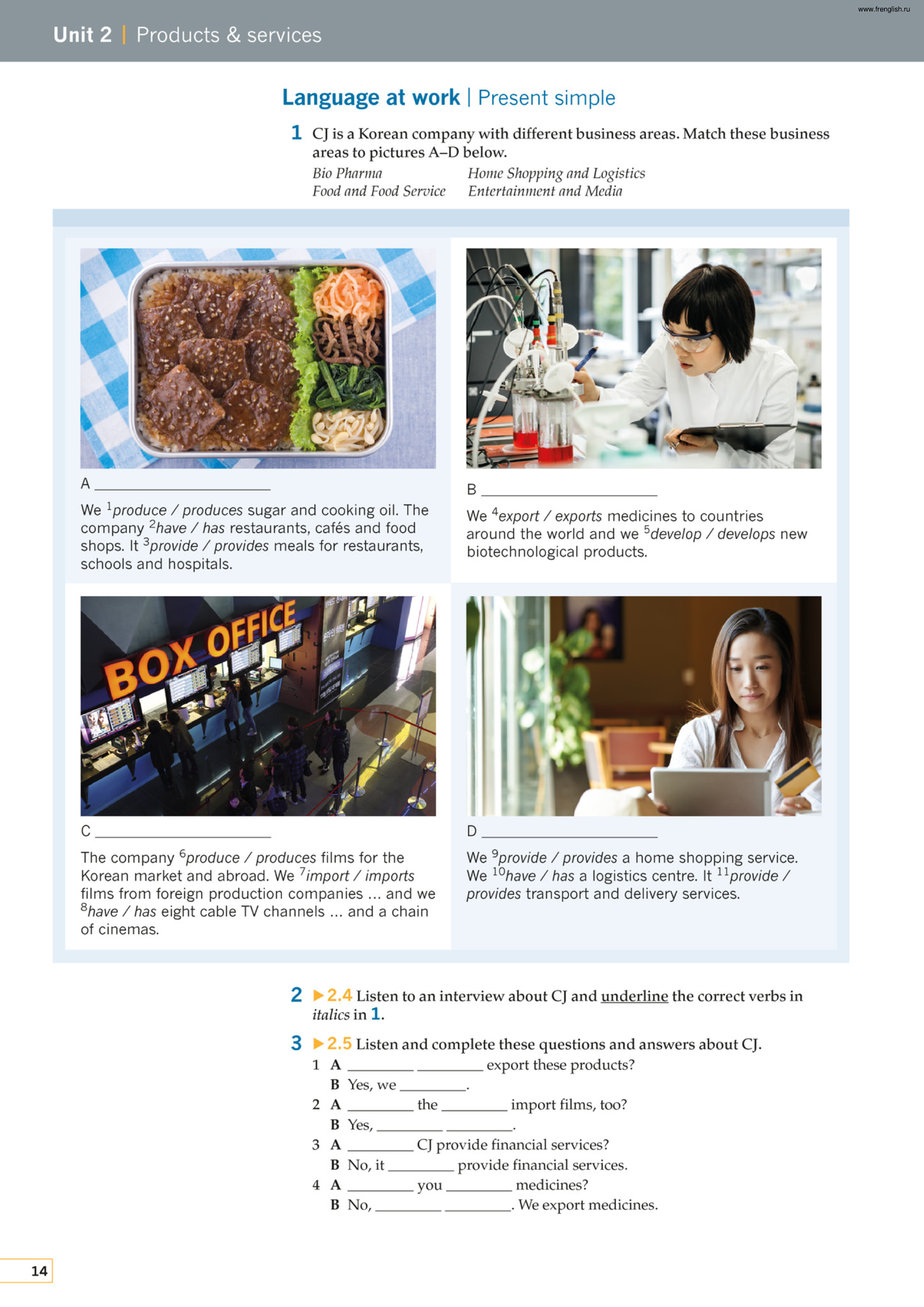 Unit 02B - Language at work Present Simple - ENG 210 - frenglish ...