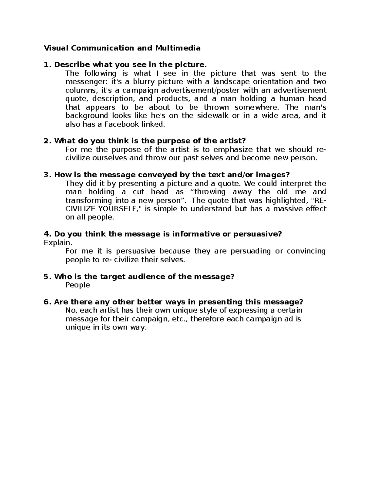 GEC 6 Visual Communication and Multimedia - Visual Communication and ...