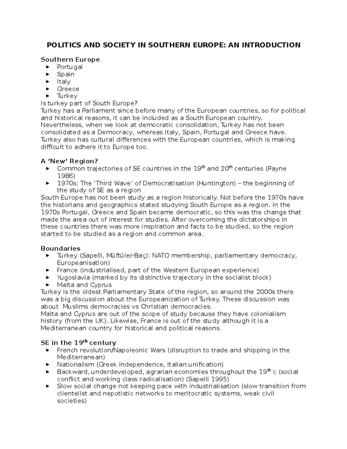 Lecture 1 Notes - Politics - POLITIC5077 - Studocu