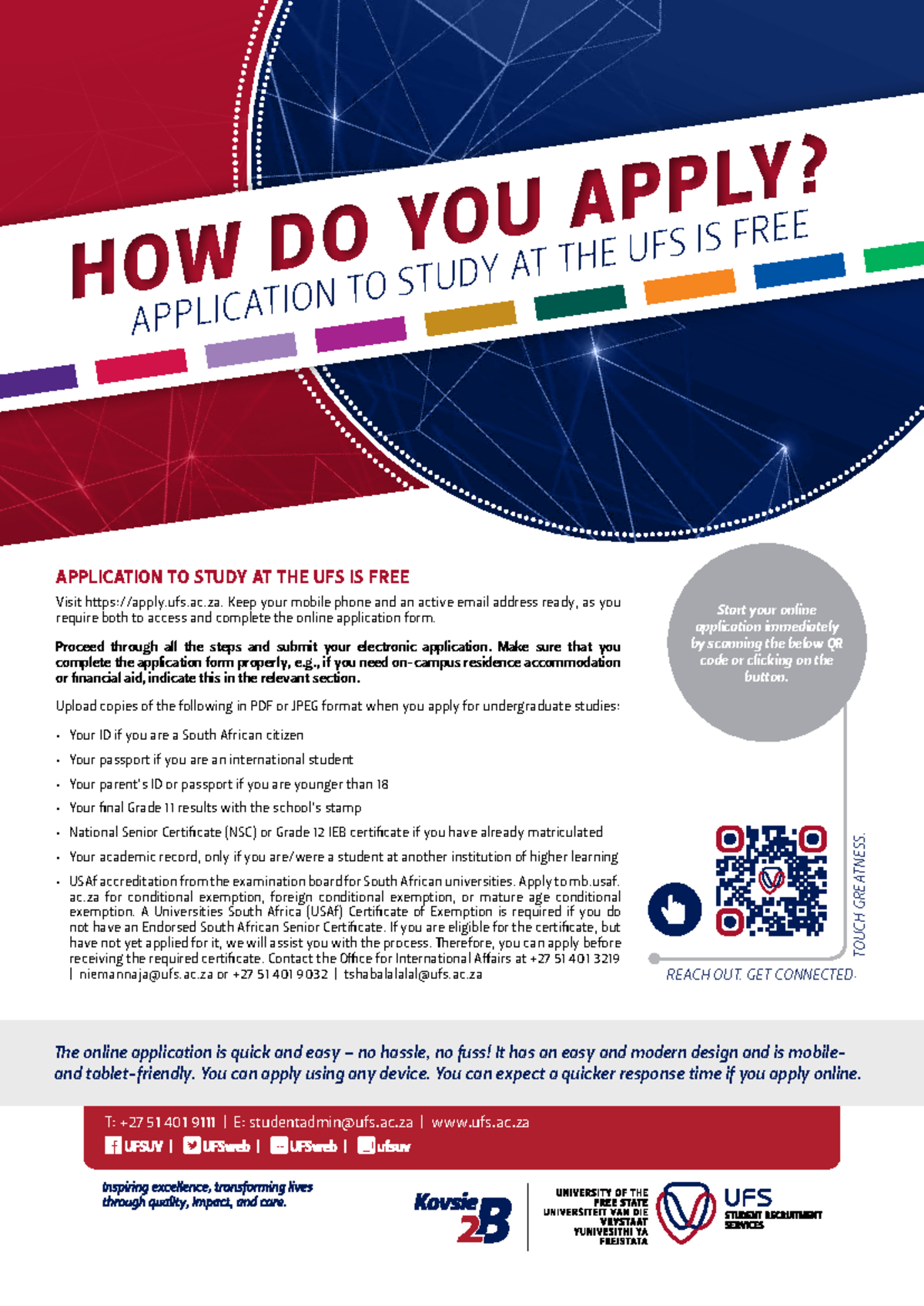 How-to-apply - T: +27 51 401 9111 | E: studentadmin@ufs.ac | ufs.ac HOW ...