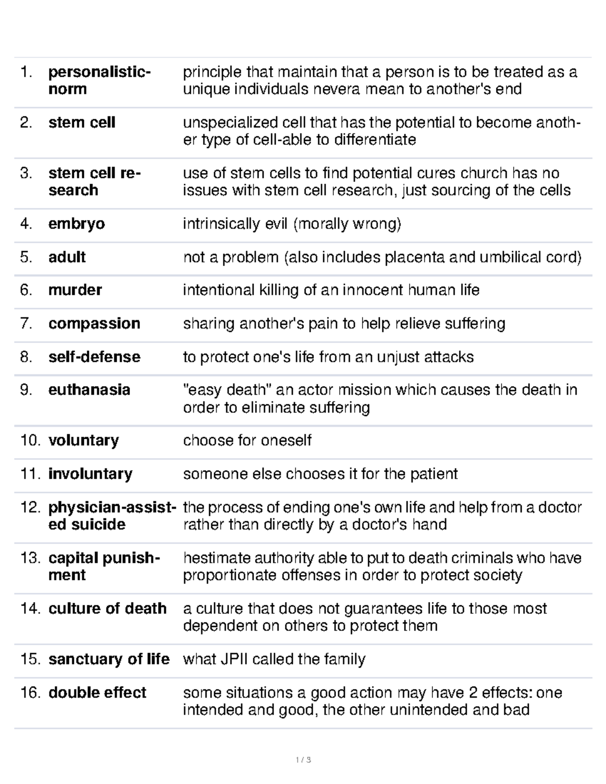 Theo 12 Chapter 3 - personalistic- norm principle that maintain that a ...