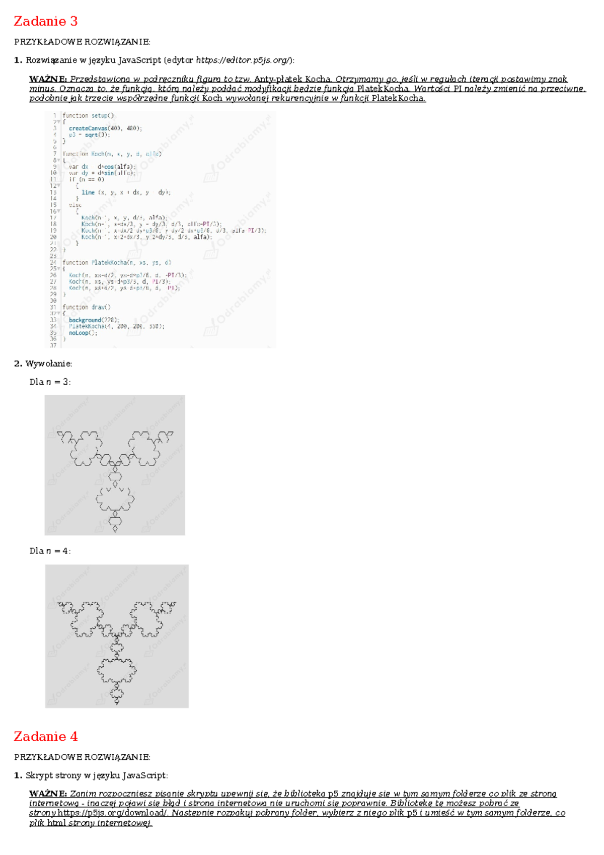 188 - Opis - Zadanie 3 PRZYKŁADOWE ROZWIĄZANIE: Rozwiązanie w języku ...