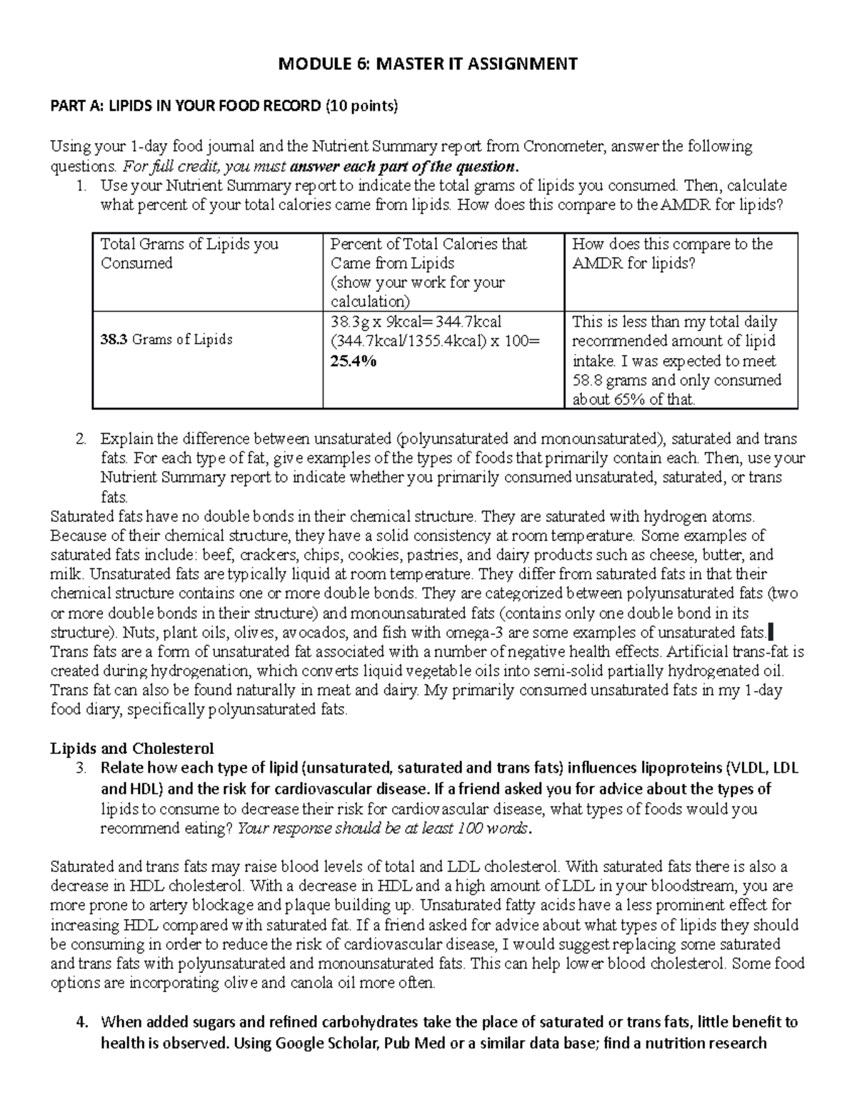 Module 6- Master IT Assignment - MODULE 6: MASTER IT ASSIGNMENT PART A ...