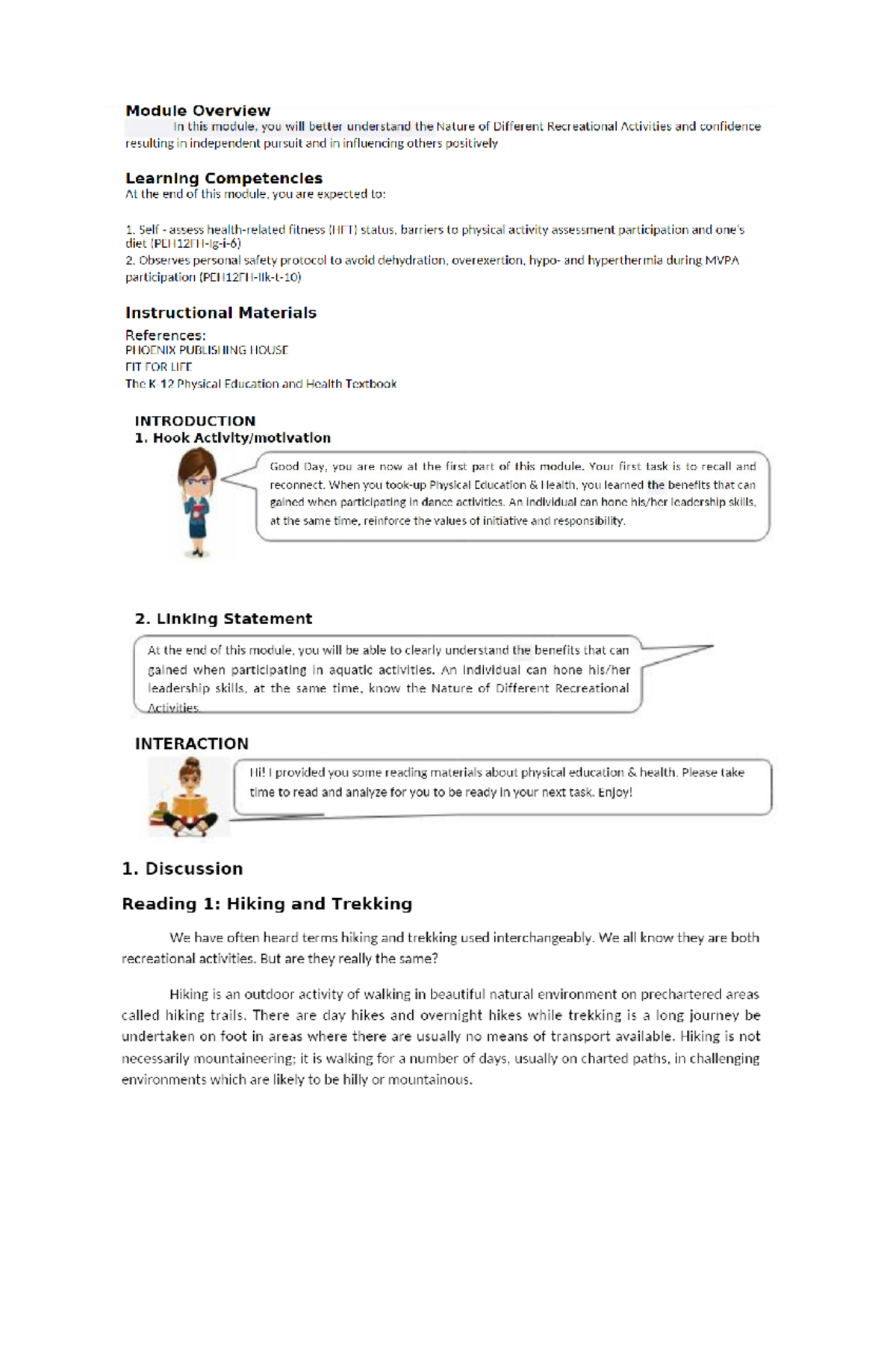 Handouts for Week 1 - Module Overview In this module, you will better ...