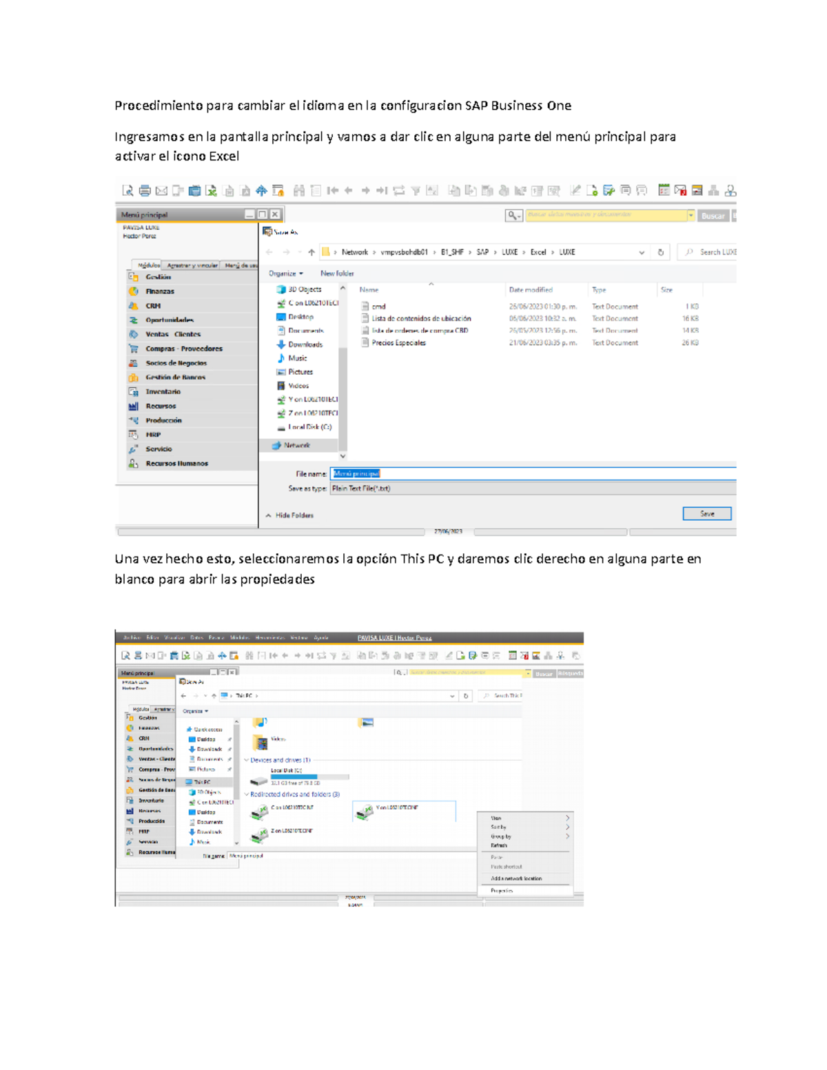 Cambiar el idioma en SAP Business One - Procedimiento para cambiar el ...