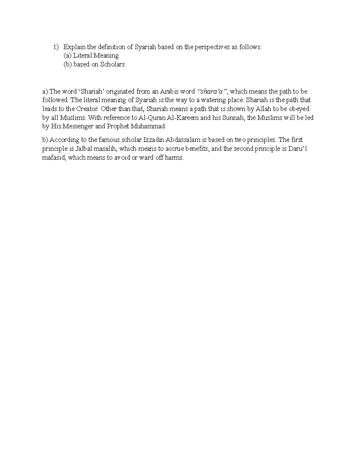 Introduction to Syariah Law -Definition of Syariah Law based on ...