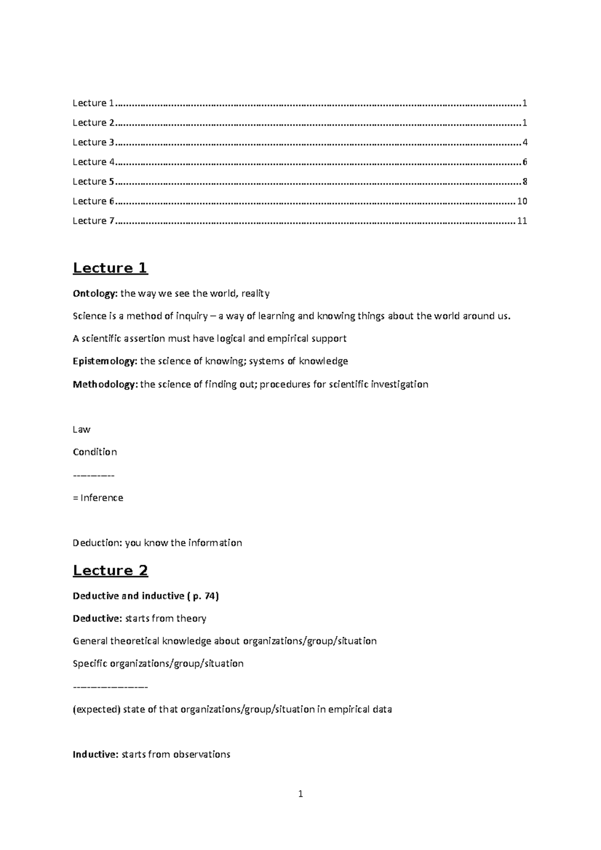 Mri lectures - Samenvatting Methods of Research and Intervention - Lecture - Studeersnel